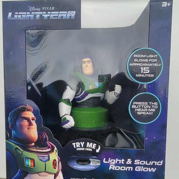 Disney | Other | Disney Pixar Light Sound Room Glow Night Light Buzz Lightyear Illuminate You ...